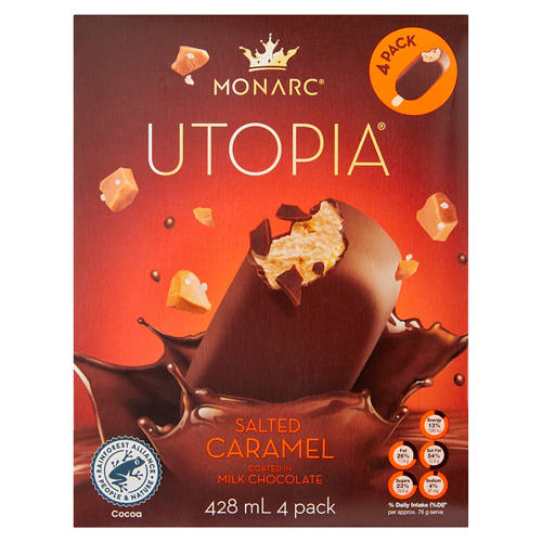 Utopia Salted Caramel 4 Pack 428ml